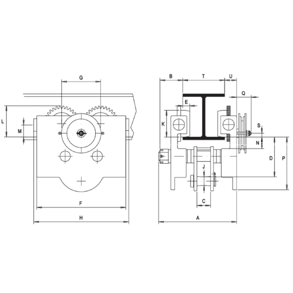 Carucioare port-palan cu deplasare prin lant de manevra - EX-ATEX CHD ...